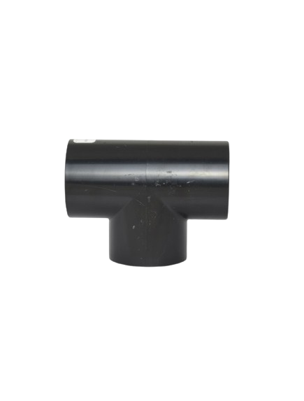 POOL FITTING PVC T-PIECE 50mm BLACK - PPS Online